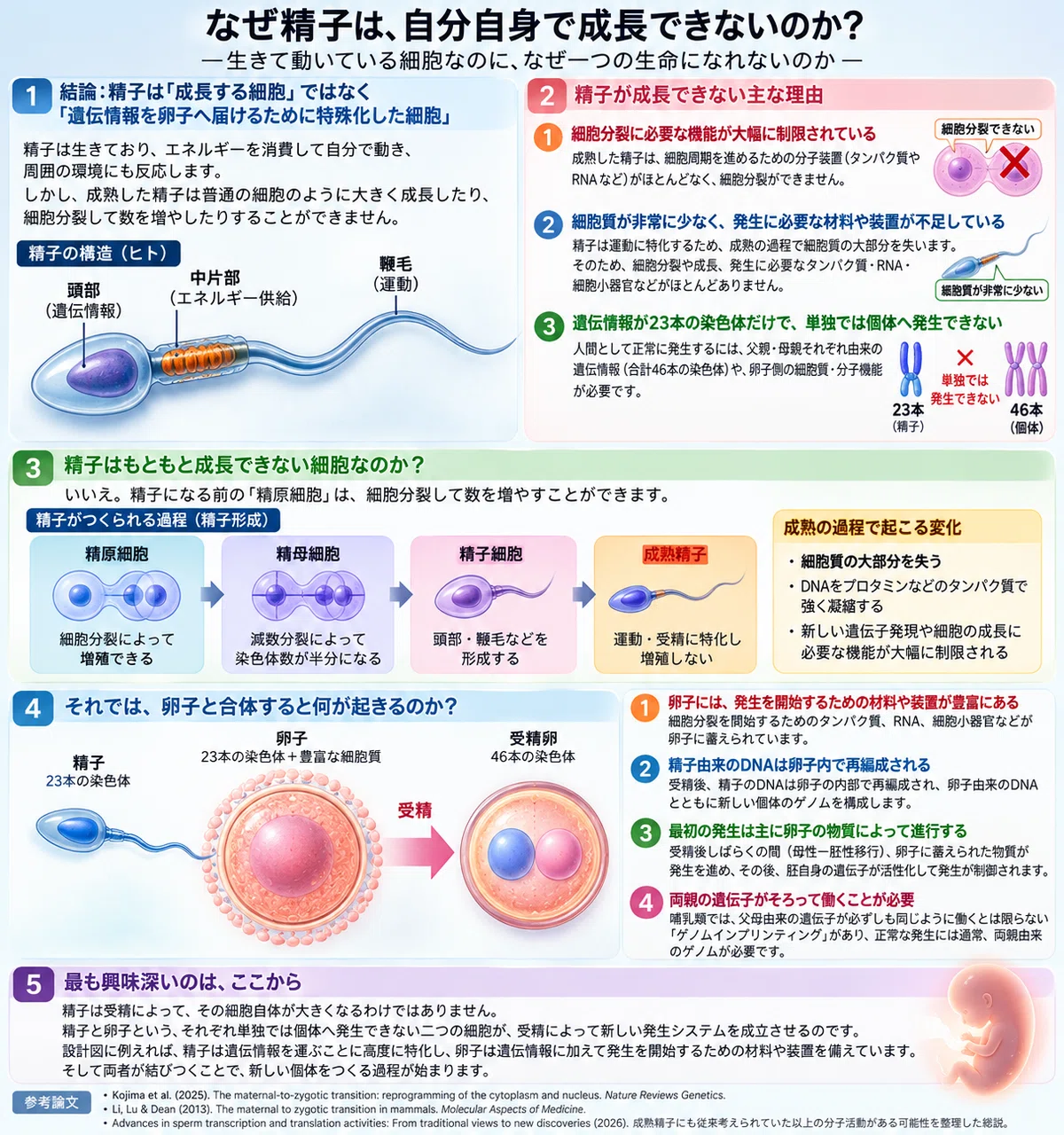 Why can't sperm grow on their own? — Even though they are living ...