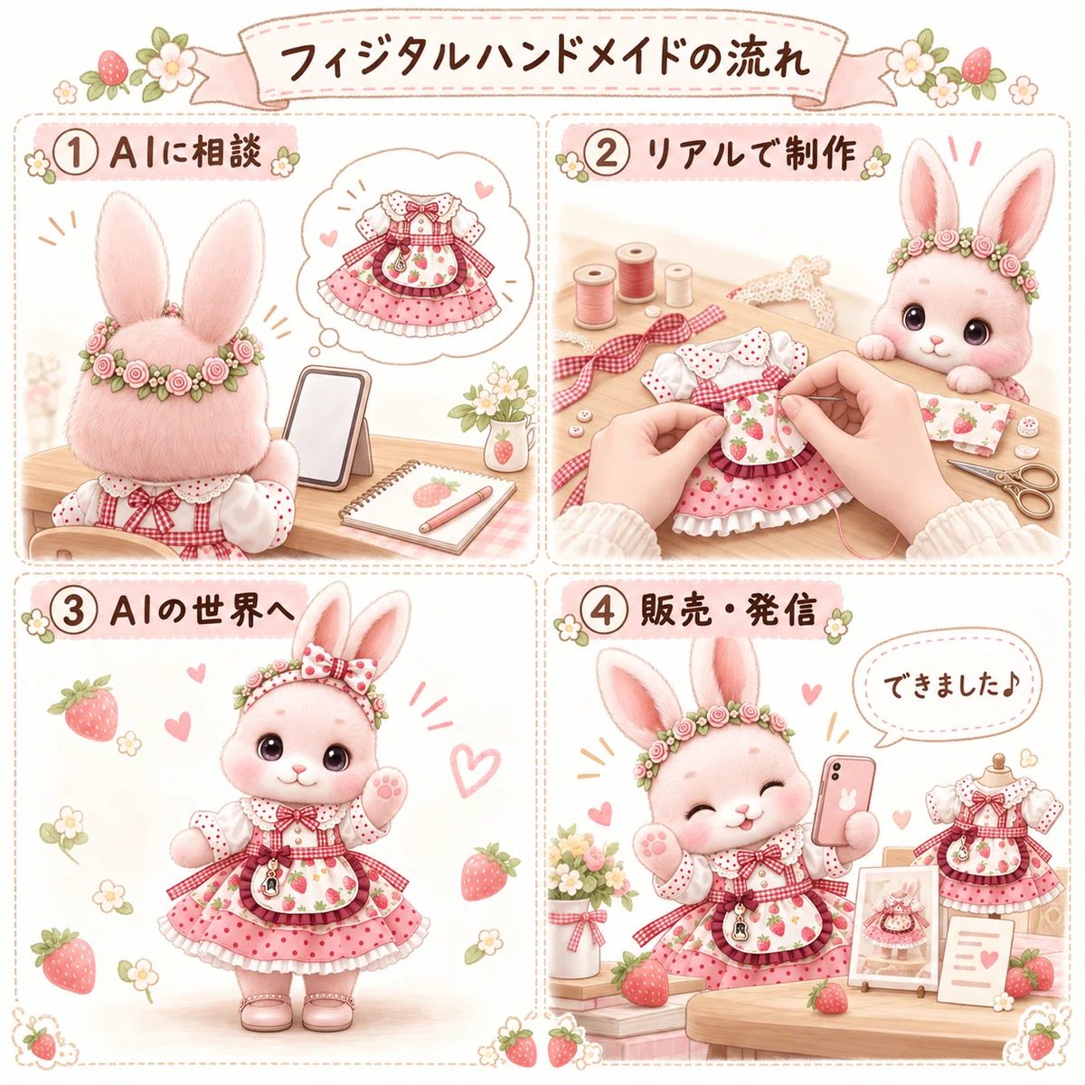 I Tried Making Doll Clothes with Handmade × AI | The Full Process of ...