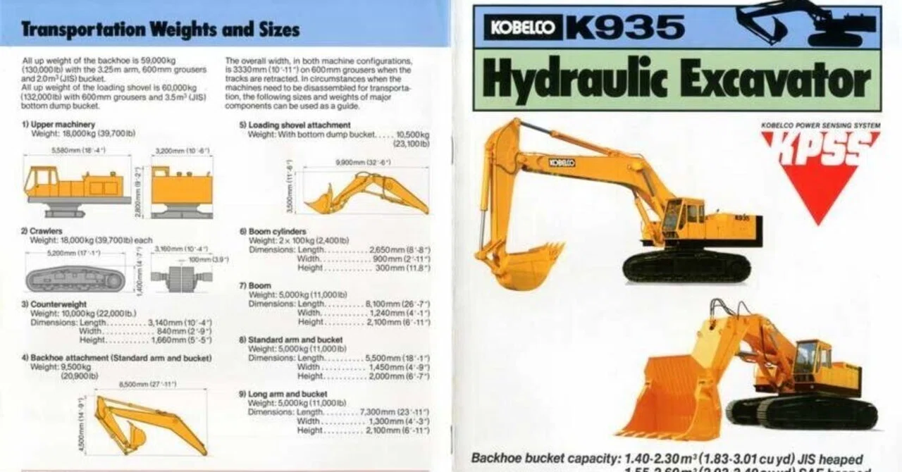 KOBE STEELE KOBELCO K935 Hydraulic Excavator｜建設機械化ライブラリー｜note