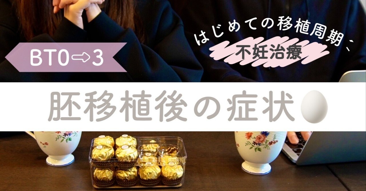 【不妊治療】胚移植後の体調の変化｜BT0〜3｜体外受精｜はやし夫婦 / 不妊治療とマンション購入