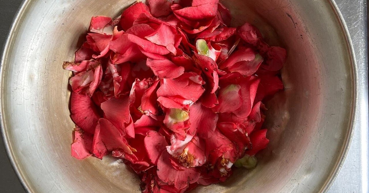 椿と山茶花の花びら染め♪｜reiko