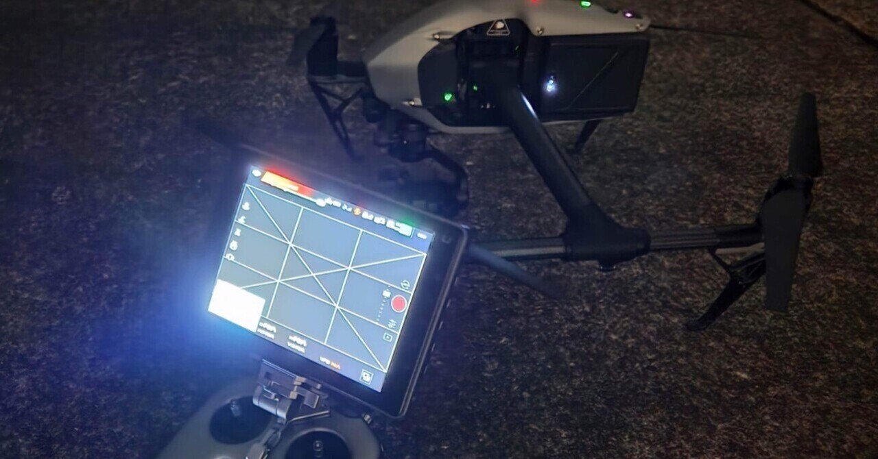 少し大きな現場で深夜のフライト ️🌙｜ドローンアーティスト夏知(Nachi)｜note