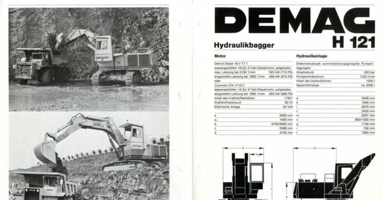 DEMAG H121 Hydraulikbagger｜建設機械化ライブラリー｜note
