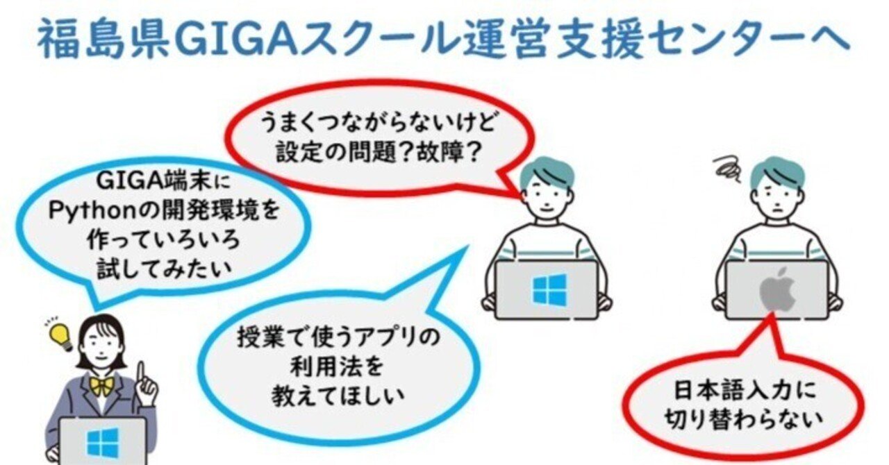 福島県GIGAスクール運営支援センター（県立学校の児童生徒・保護者・教職員用ICT支援ヘルプデスク）を設置しました。｜福島県教育委員会公式note