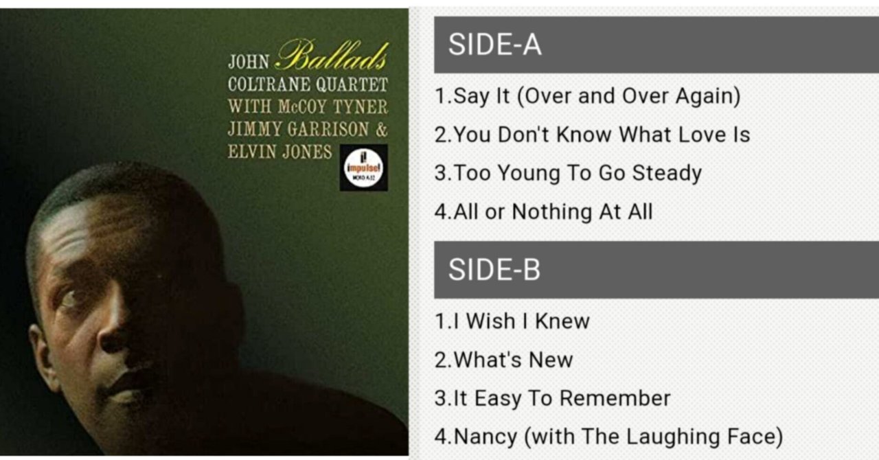 Ballads[John Coltrane Quartet]｜G.G.TOM｜note