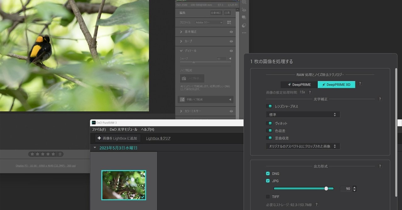 AIノイズリダクション Adobe VS DxO VS Canon【追記】｜神戸の野鳥note@きたの みつよし