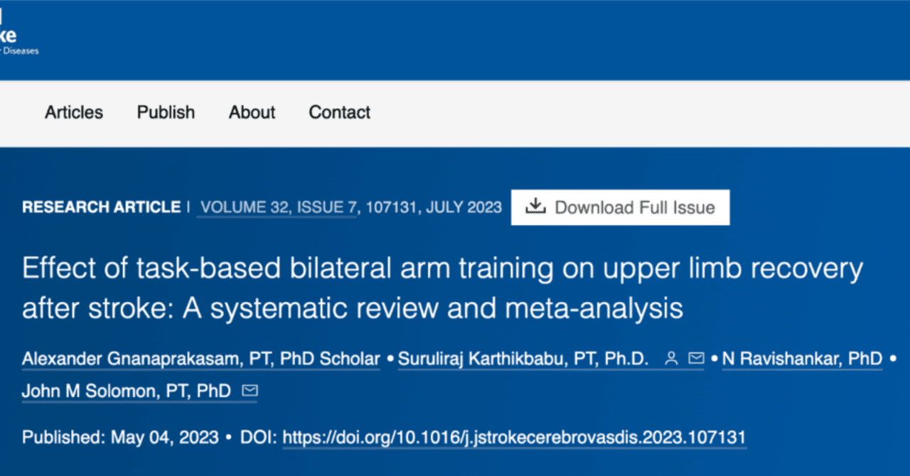Effect of task-based bilateral arm training on upper limb recovery ...