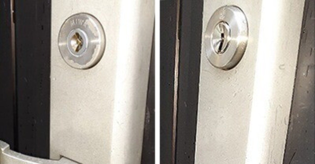 ギザギザタイプ（MIWAのTE-0系錠前）をWESTの「916」へ｜鍵屋 キー助®🔑口コミ・評判を掲載中｜鍵交換・取付・開錠・電子錠・ドアノブ交換・ドアクローザー交換他