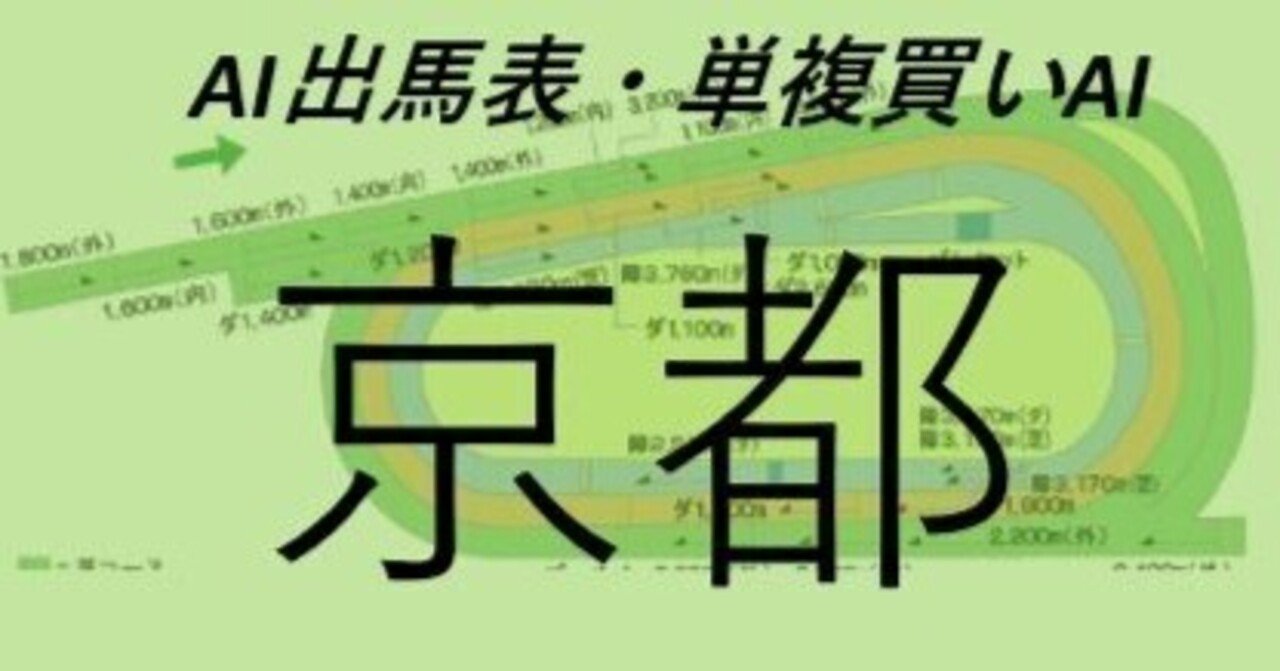 京都 1~5r 単勝買い目 And Ai出馬表 :5月13日(土曜)|たみさん の Ai馬券と血統分析🐴