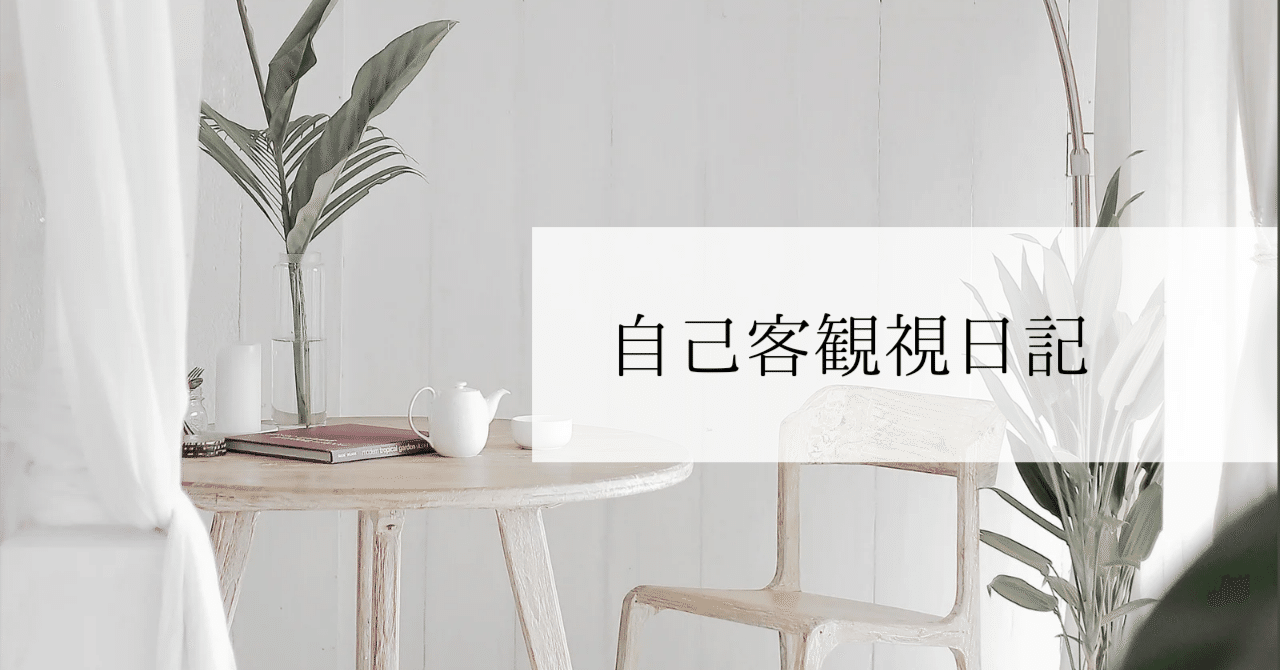 自己を客観視するための日記【4日目】｜おもち 