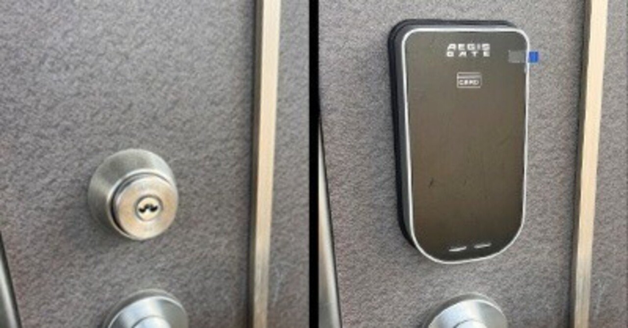 アパートの一室のMIWAのLAシリンダー錠「U9LA.CY(ST)」を「AEGIS GATE 01」へ交換｜鍵屋 キー助®🔑口コミ・評判を掲載中｜鍵交換・取付・開錠・電子錠・ドアノブ交換・ドア ...