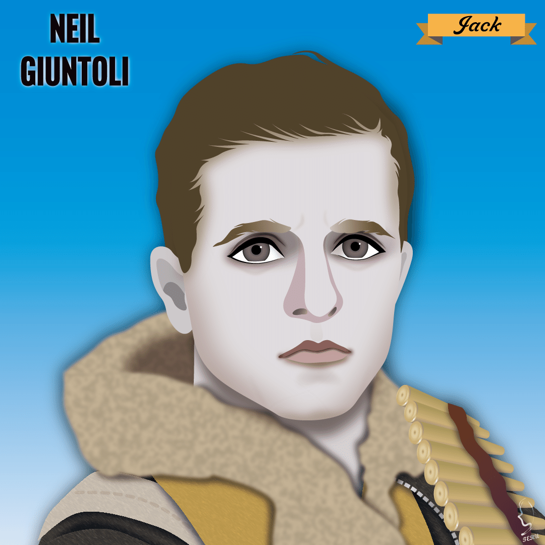 映画『メンフィス・ベル/Memphis Belle』の出演者のイラスト🎨｜輝っち