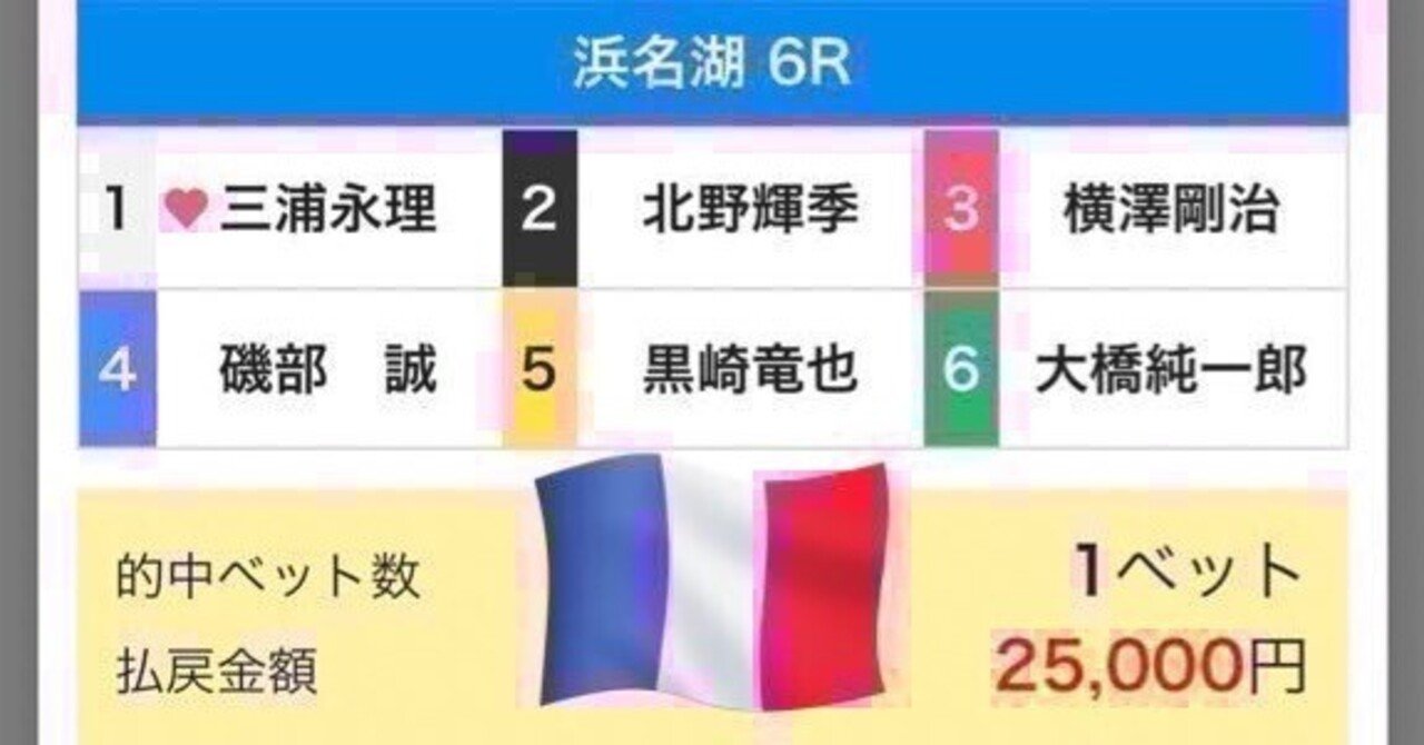 浜名湖6r 1400【㊗️万舟まで狙える超激アツ特大配当予想㊗️】｜万舟皇帝プロの競艇予想屋🇫🇷