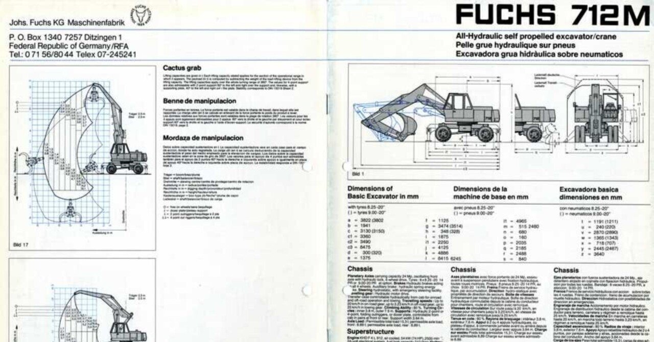 Johs. Fuchs KG Maschinenfabrik FUCHS 712M｜建設機械化ライブラリー