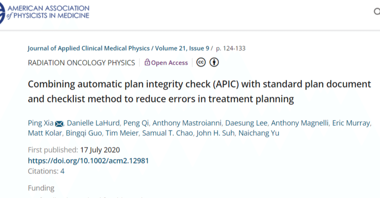 Combining automatic plan integrity check (APIC) with standard plan document and checklist method ...