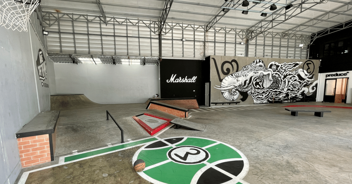 バンコク市内の屋内・屋外スケートパーク「Baan Preduce」｜taepelobkk