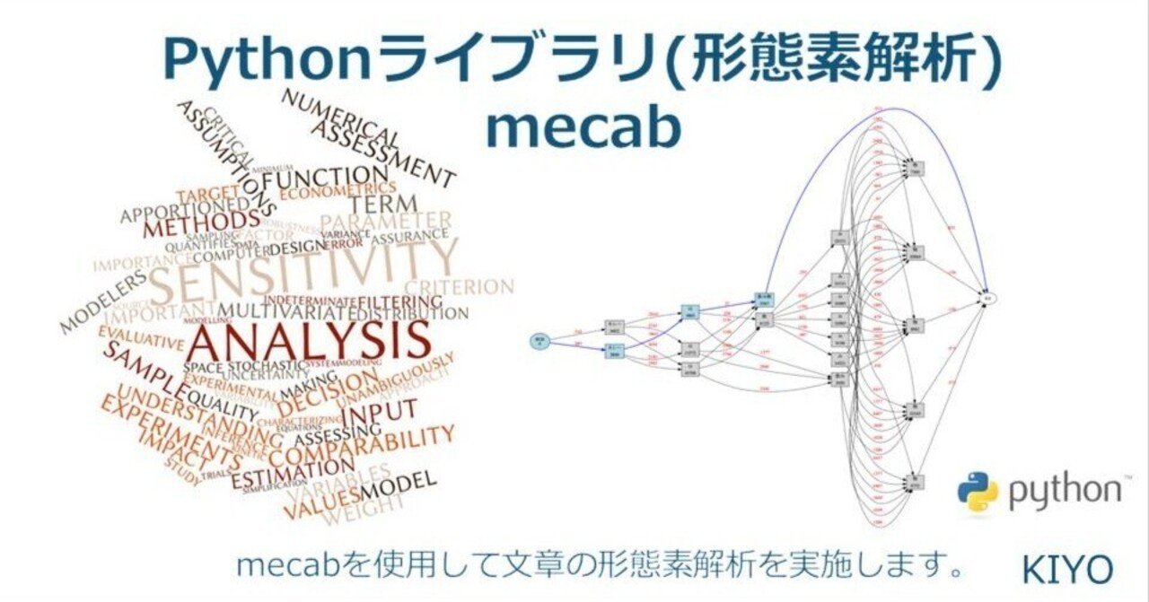 Pythonライブラリ(形態素解析)：mecab｜KIYO