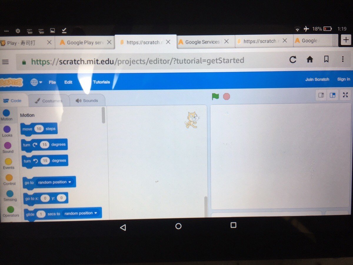 Amazon Fire 7タブレットでScratch3.0をやってみようとしたけど動かなかった話 (2019/03現在)｜KY研究所@CoderDojo横浜港北ニュータウンやってました