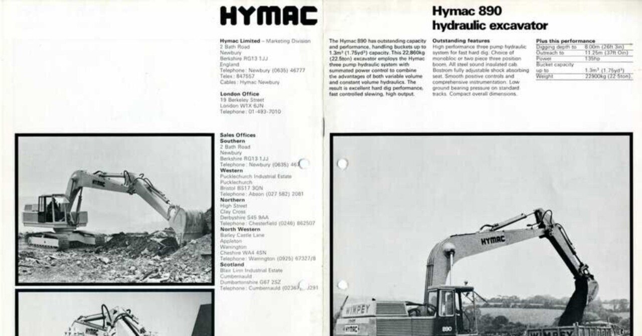 HYMAC Hymac 890 hydraulic excavator｜建設機械化ライブラリー