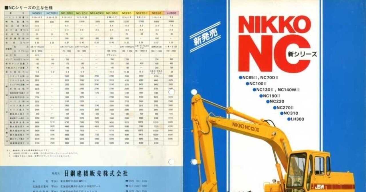 日本製鋼所 新発売 NIKKO NCシリーズ｜建設機械化ライブラリー