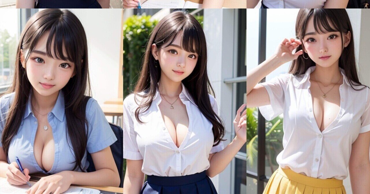 AIイラストくんで出てきた画像_学校の服装編｜JUN | AIプロンプトデザイナー見習い