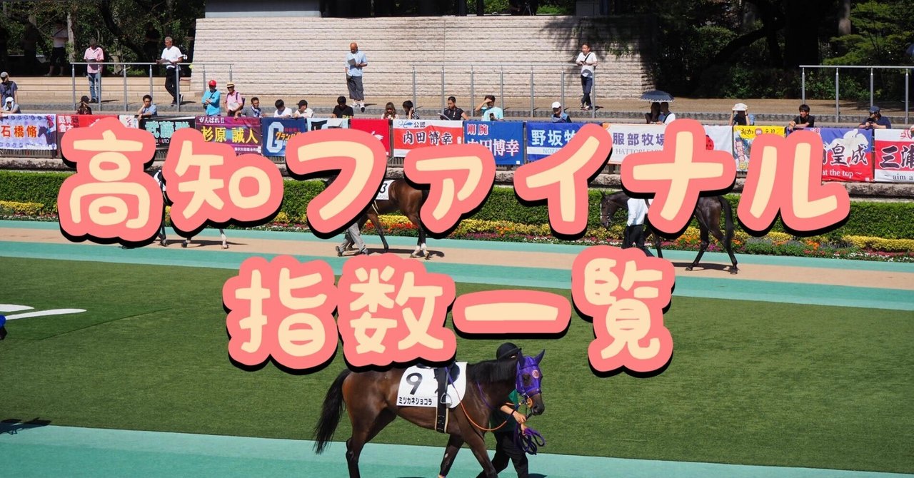 【高知ファイナル】625日一発逆転!高知ファイナルレースの指数表🏇🎯【高知競馬】|みるこ競馬予想