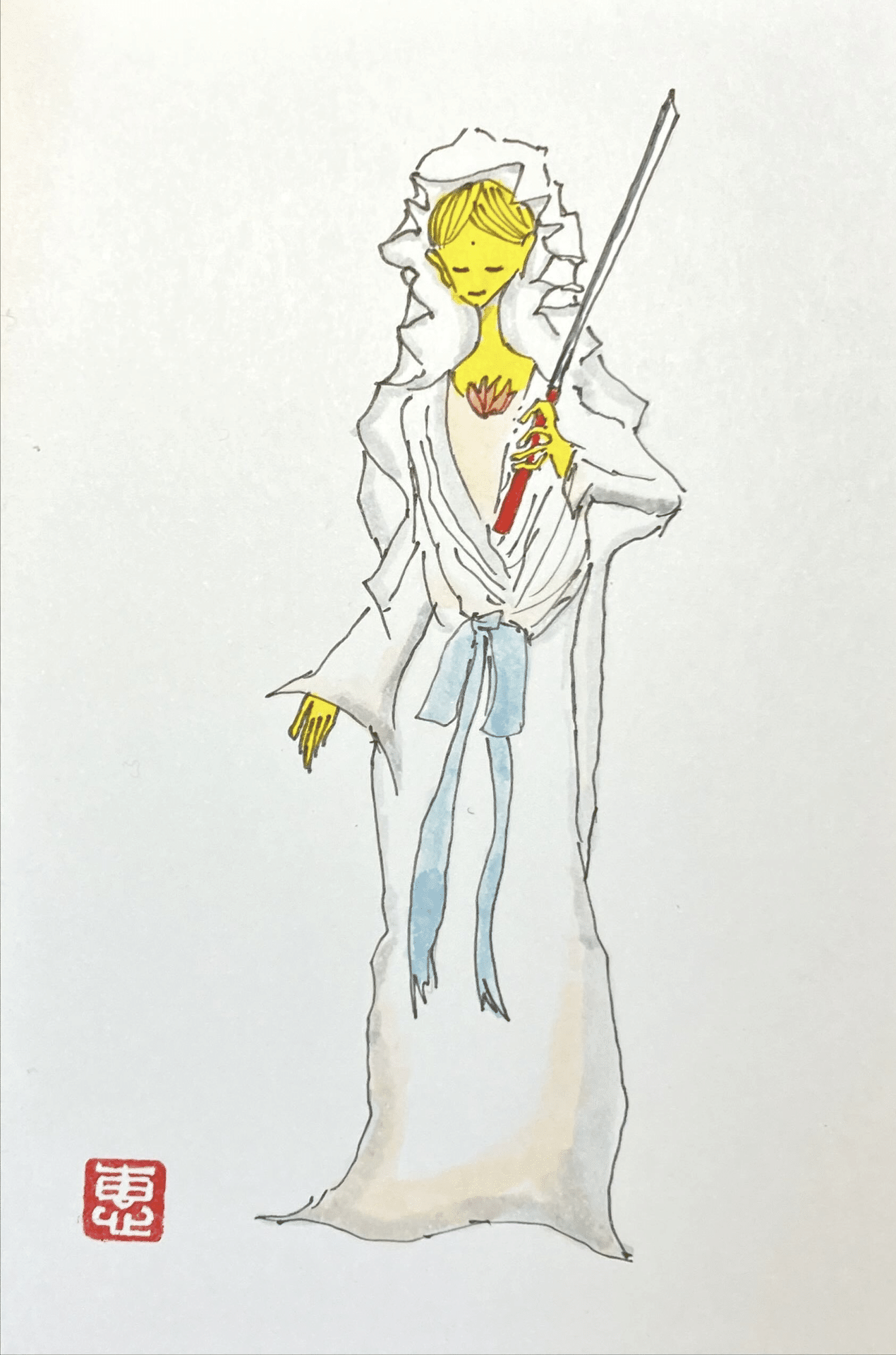 お世話になります！オリジナルの仏様をお描きするサービス、枠が空きました！この機会にどうぞ 画像は剣を持った観音様です https://coconala.com/services/691097 ...