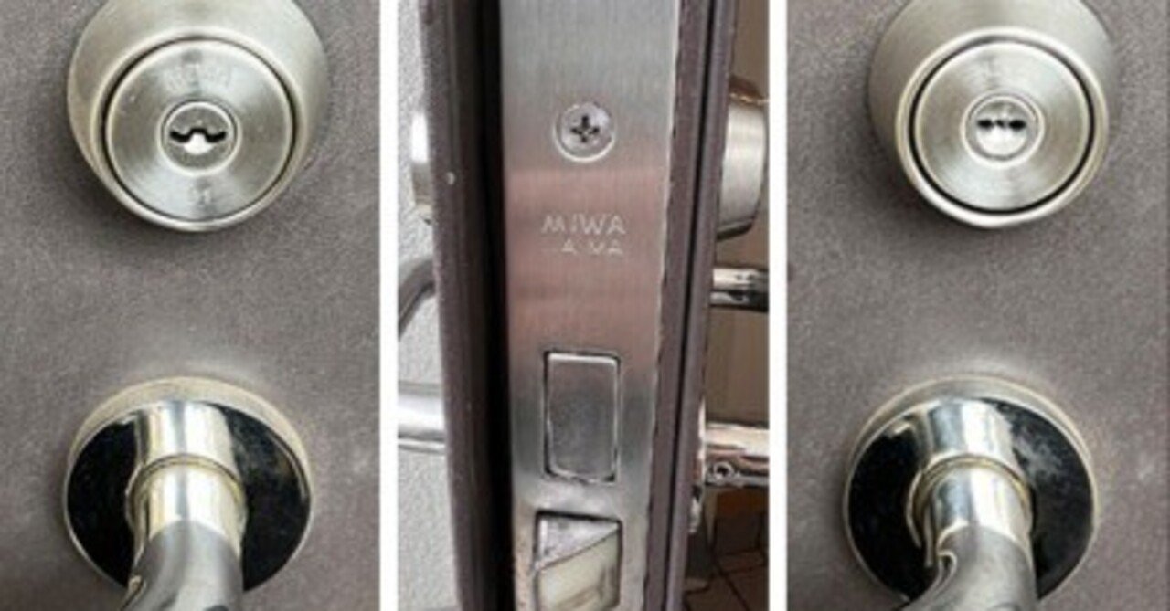 MIWAの「U9 LA.CY(ST)」を「PR LA.CY(ST)」へ交換｜鍵屋 キー助®🔑口コミ・評判を掲載中｜鍵交換・取付・開錠・電子錠・ドアノブ交換・ドアクローザー交換他