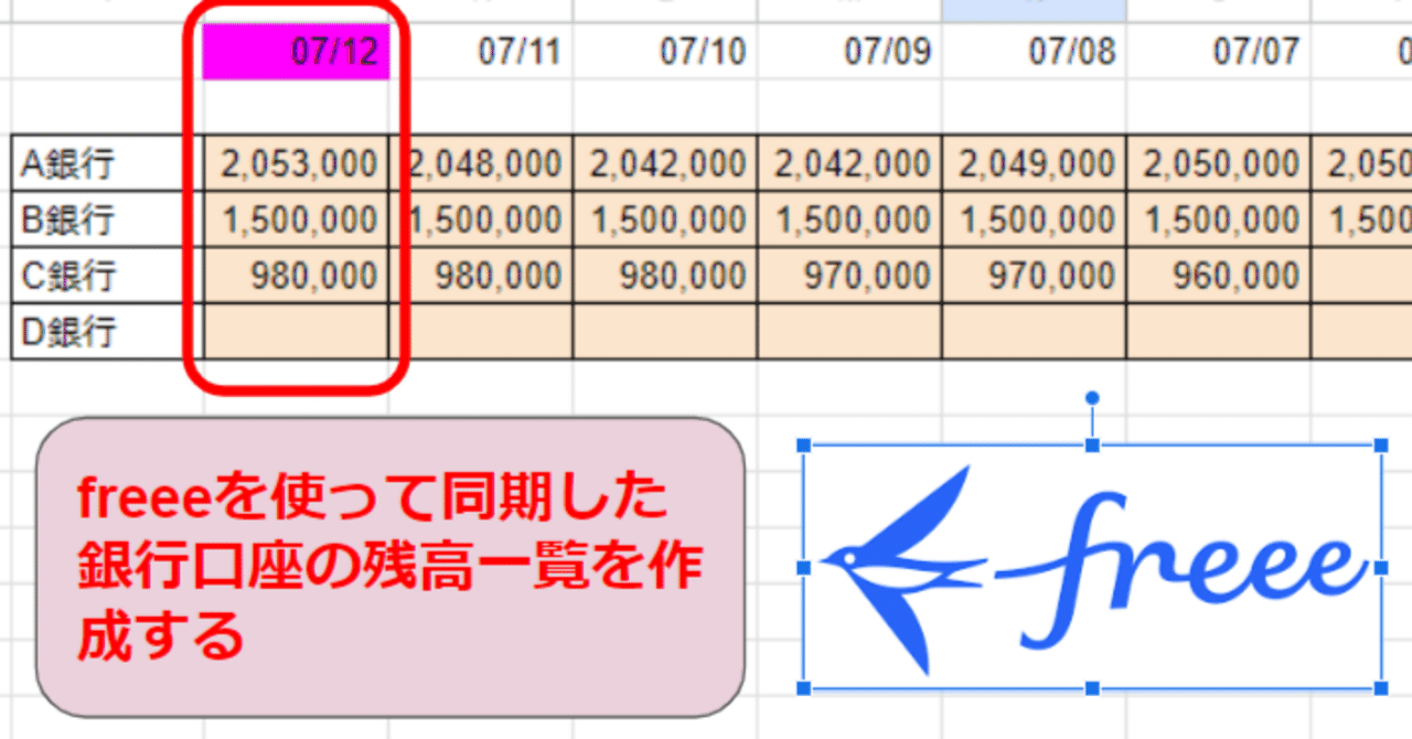 freeeで同期した残高一覧をスプレッドシートに書き出す方法【freee】【Googleｽﾌﾟﾚｯﾄﾞｼｰﾄ】【コピーで使える】【関数】｜経理⇒関数⇒GAS