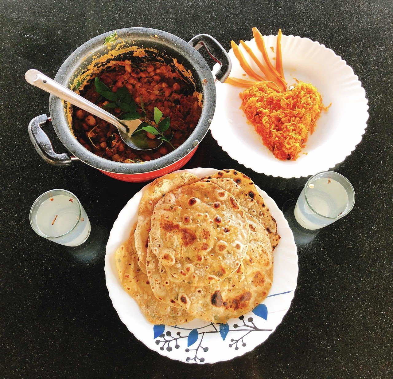 Day04 Cooking class Methi Chapati, chana masala, carrot halwa, liquid ...