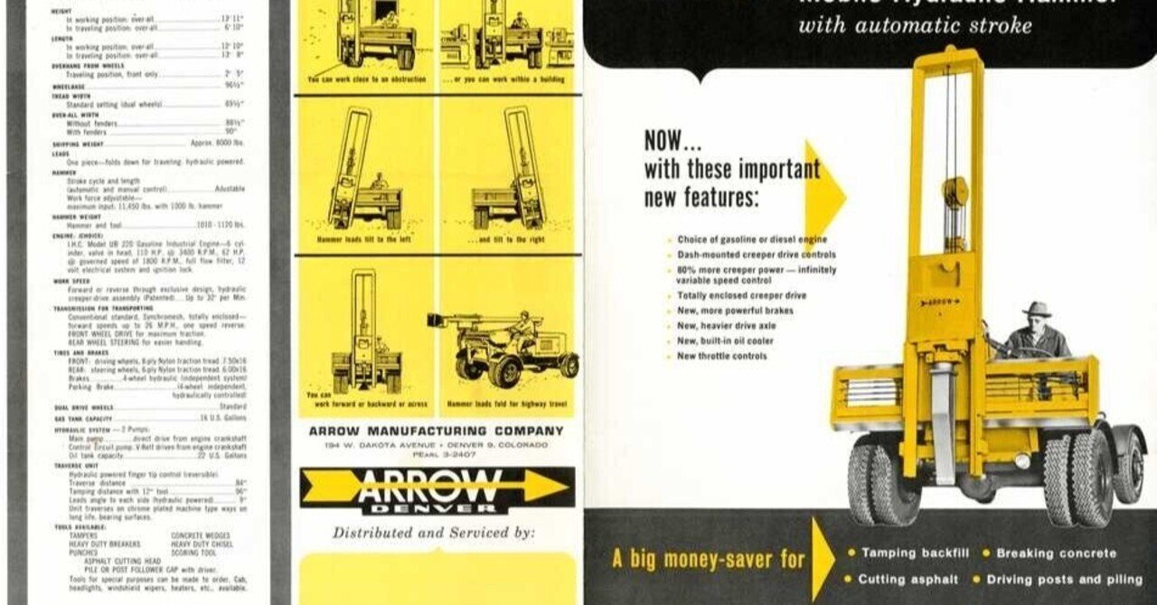 ARROW MANUFACTURING COMPANY ARROW Side-Action Mobile Hydraulic Hammer ...