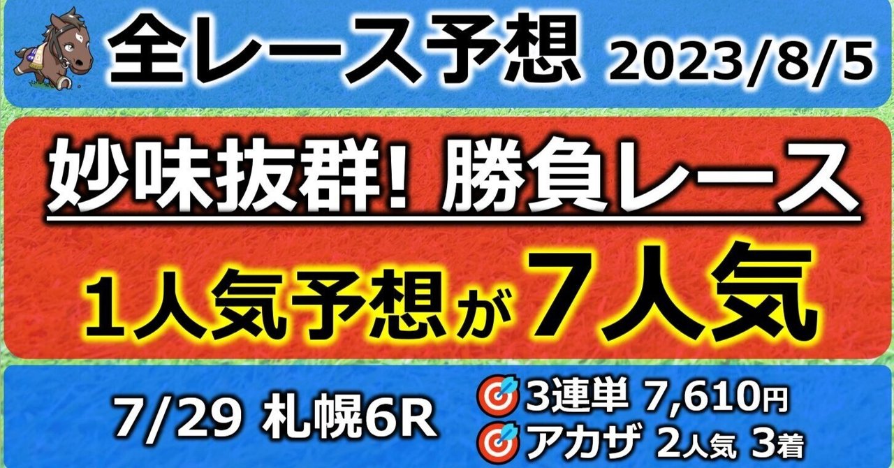 【全レース予想 202385】 妙味抜群の勝負レース！1人気予想が7人気 ／ 3連単的中！先週の勝負レース ／ 年間578万円的中｜サクラゴン