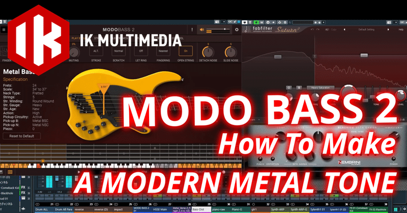 MODO BASS 2で迫力あるモダンメタルベースサウンド！方法解説!!｜Strattakk GT