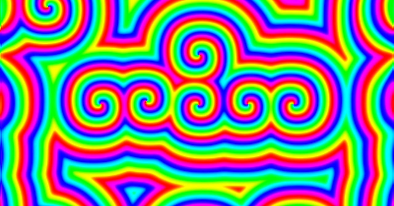 Processing.pyでアート #9 TricoloredVortex｜ryotako