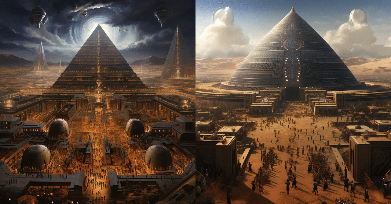 未来の砂漠都市：Midjourney プロンプト｜KENTO_AI情報誌