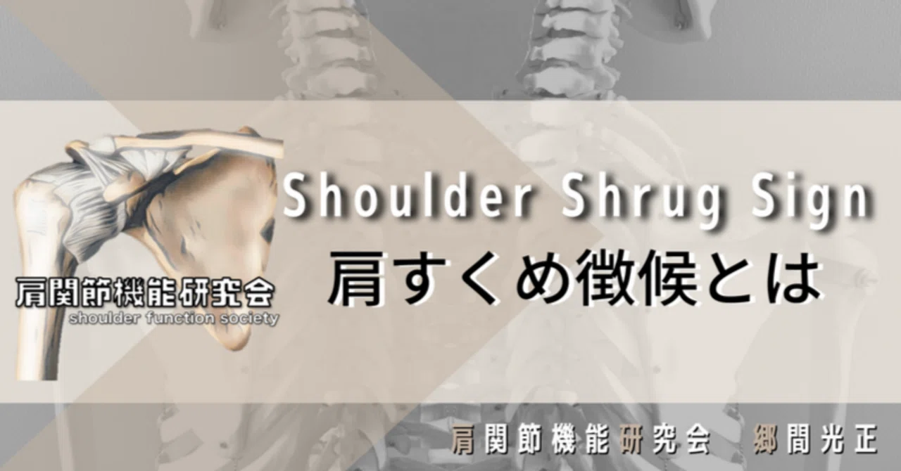 【定期購読版】Shoulder shrug signの原因と介入｜肩関節機能研究会 郷間
