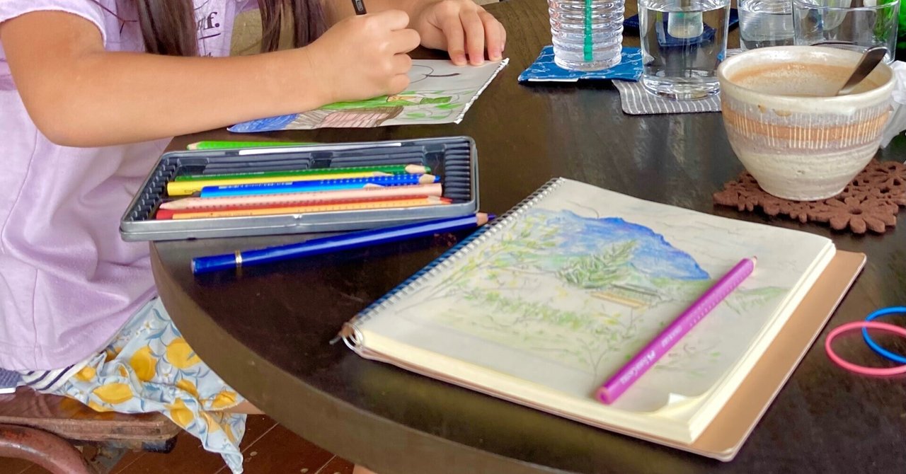 一日一描91/100【娘とわたしの原風景＠長野県安曇野】｜まつばらあや｜living atelier