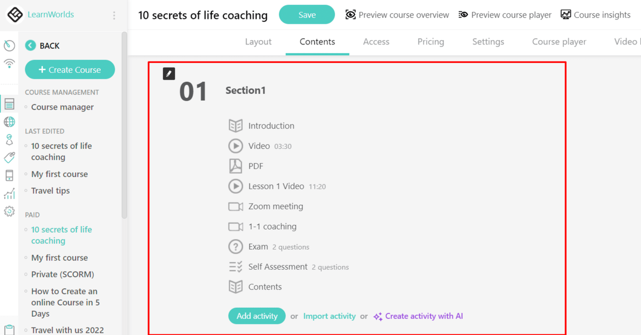 MY SHOOL：スクールの構成について｜e4all