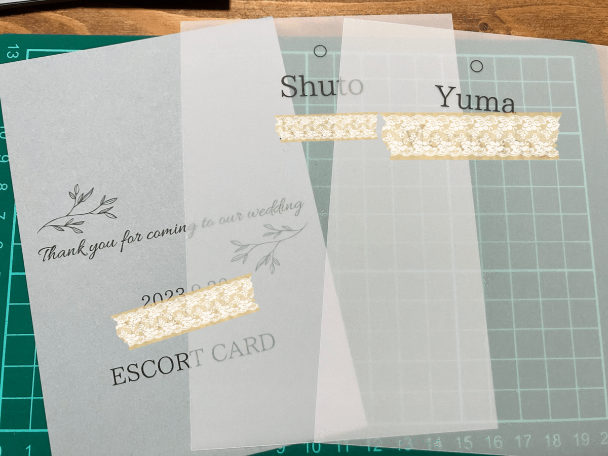 ウェディンググッズDIY(13)エスコートカード｜Tomoka