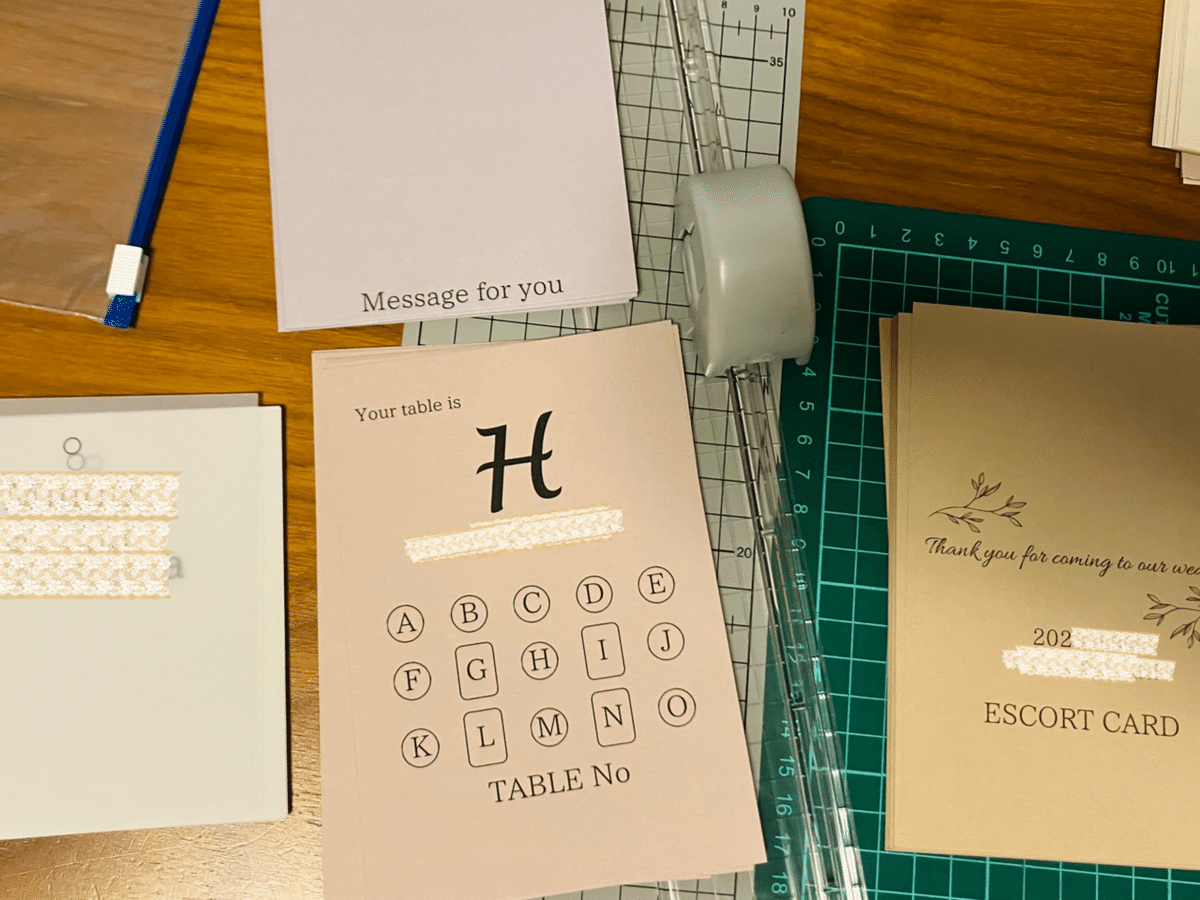 ウェディンググッズDIY(13)エスコートカード｜Tomoka