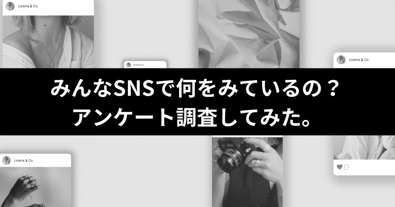 みんなSNSで何をみているの？アンケート調査してみた。｜yk_data【データ分析/マネジメントの本質】