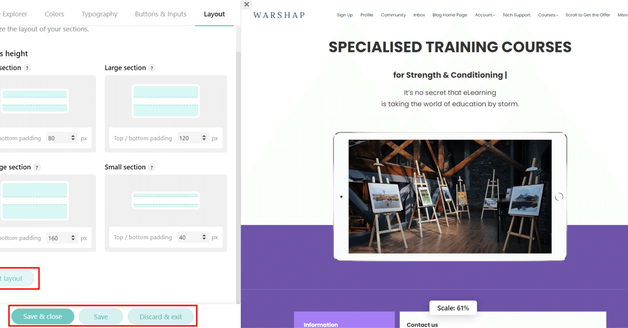 Site Builder: Theme Explorer｜e4all