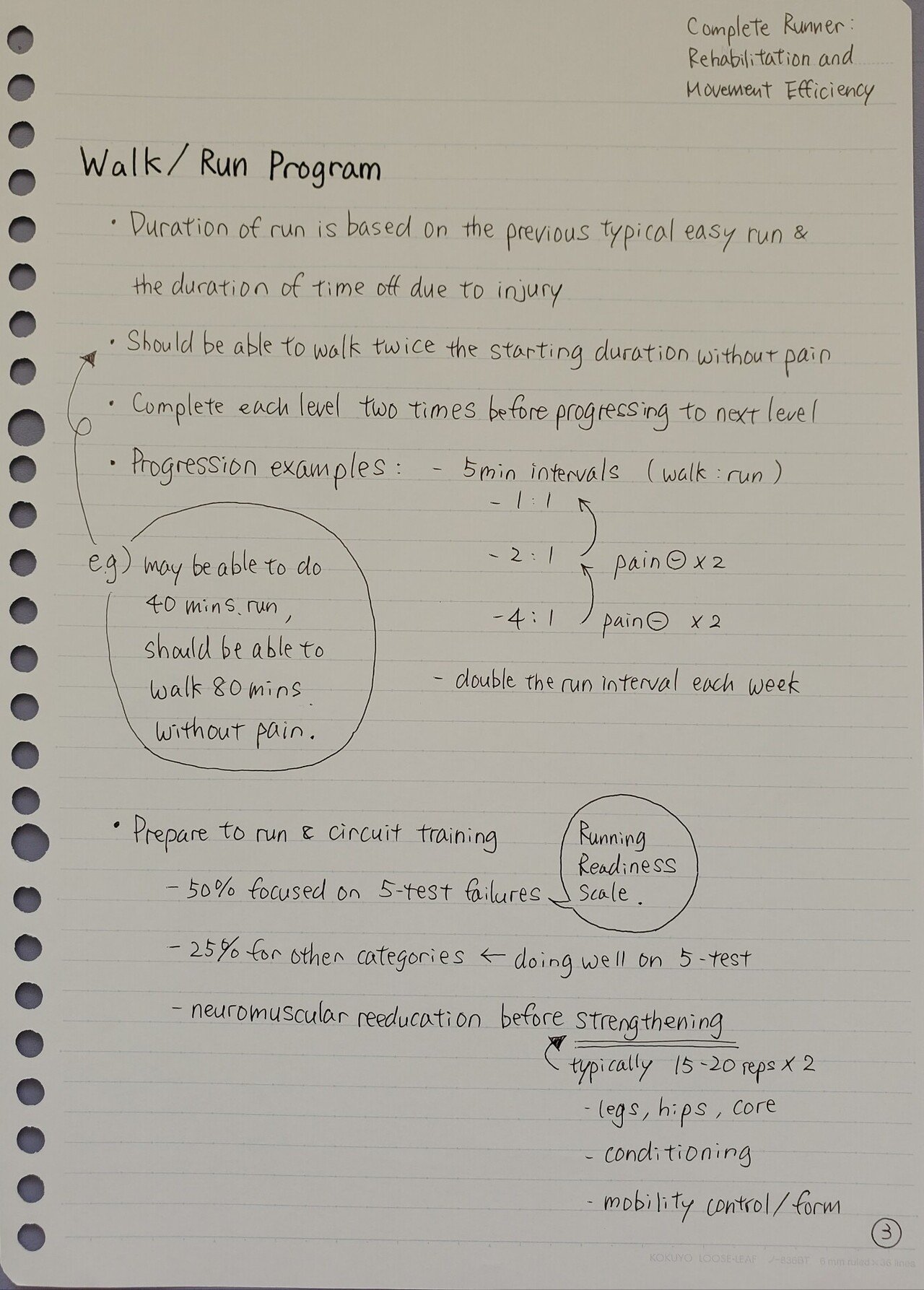 Complete Runner: Rehabilitation and Movement Efficiency ①｜ひるけ