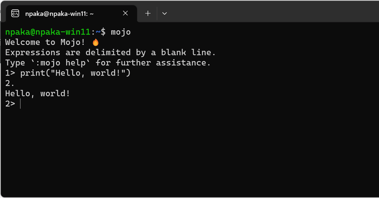 Mojo入門 (1) - 事始め｜npaka