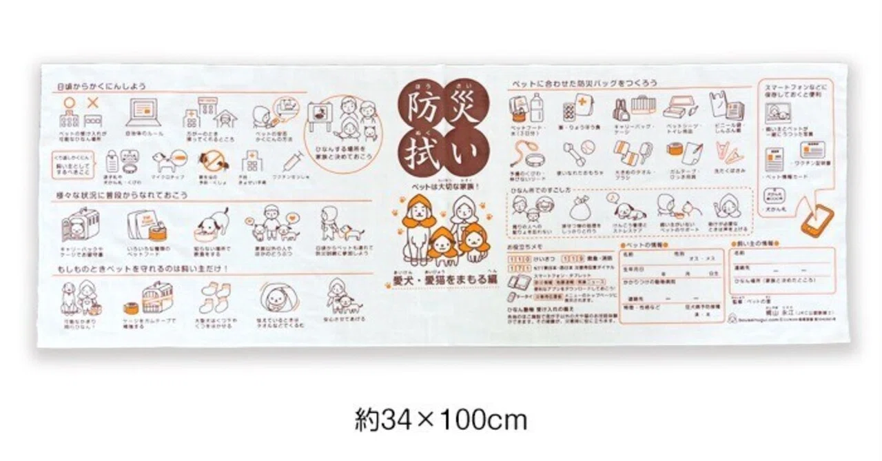 新作・先行販売中「防災拭い 愛犬・愛猫をまもる編」｜こしぇる工房add