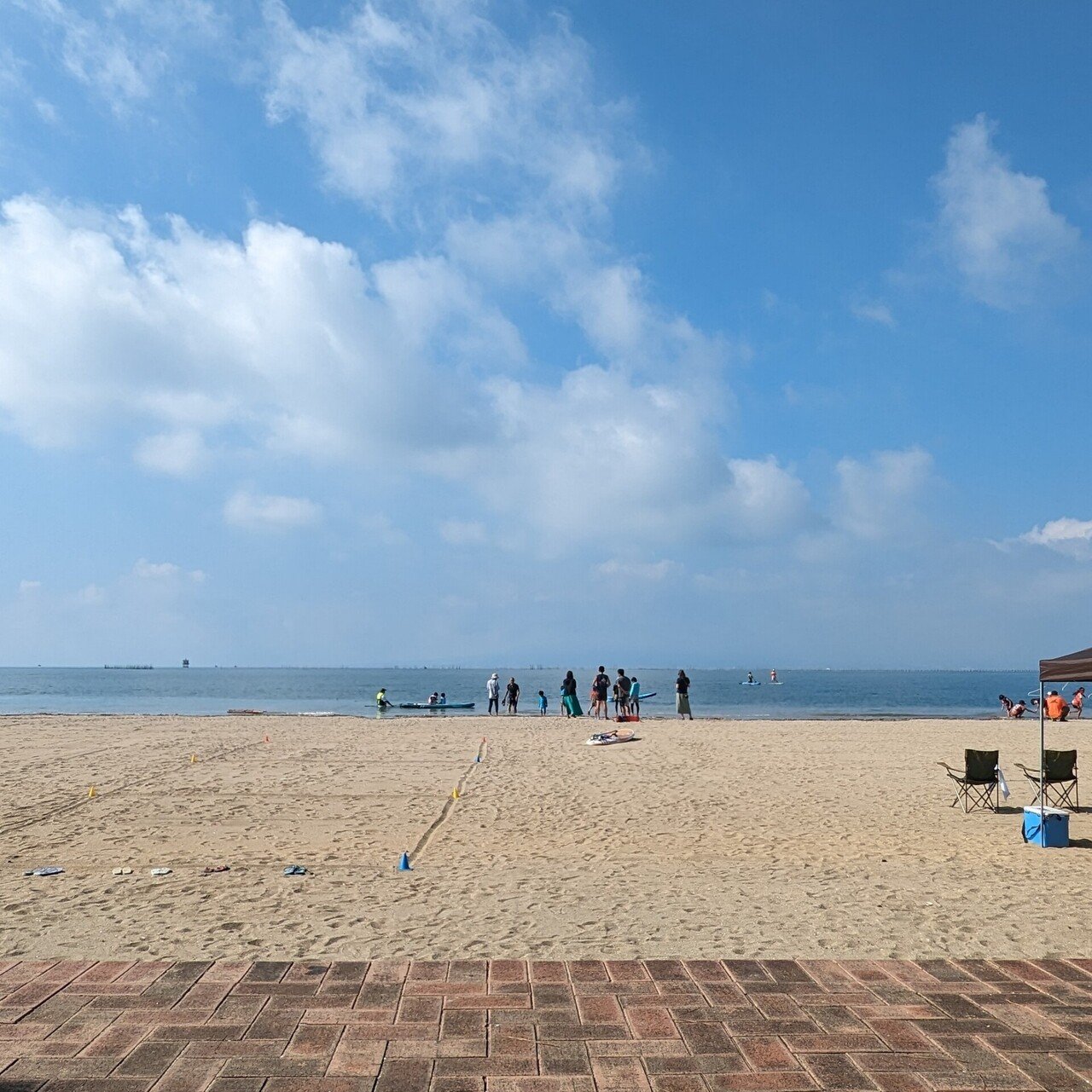 子供のイベントで海水浴場に。 10月になろうとしていますが日差しが強くまだまだ暑いですね。｜西村 章(Sho Nishimura)