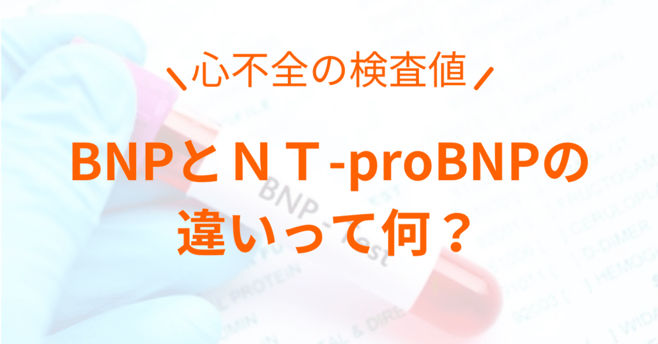 BNPとNT-proBNPの違いって何？｜たまの子/理学療法士