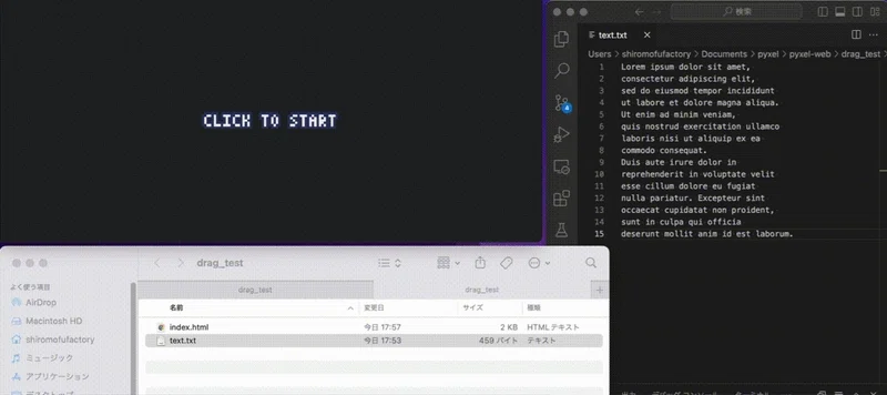 ブラウザ版Pyxelでファイルアップロード｜frenchbread