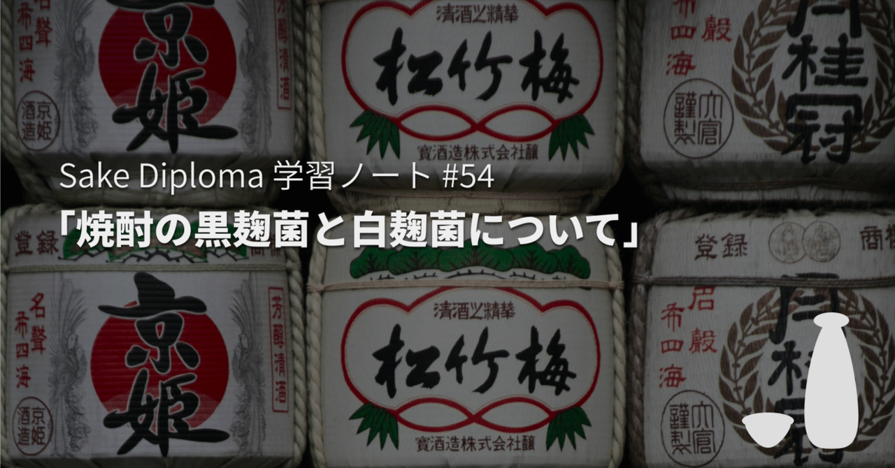#54 焼酎の黒麹菌と白麹菌について｜soncho_sake