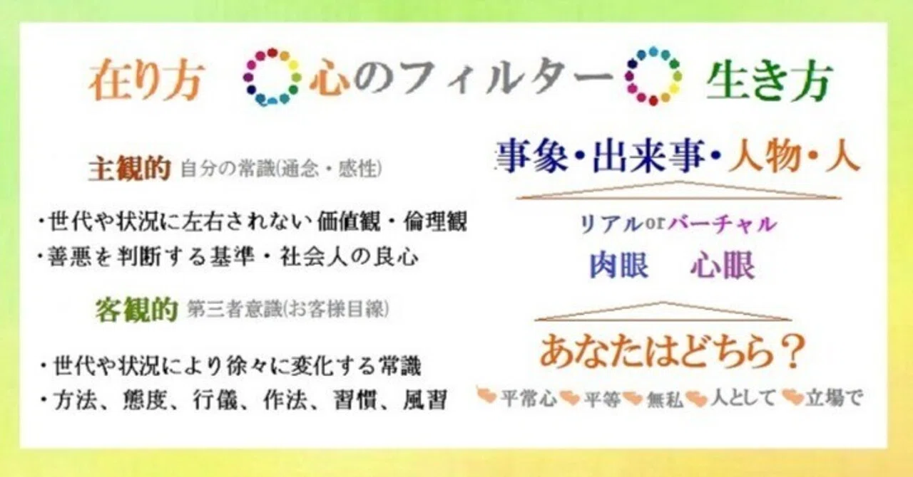 人間力を二つのフィルターで視る｜Project礎 motoi.tanabe - minoru